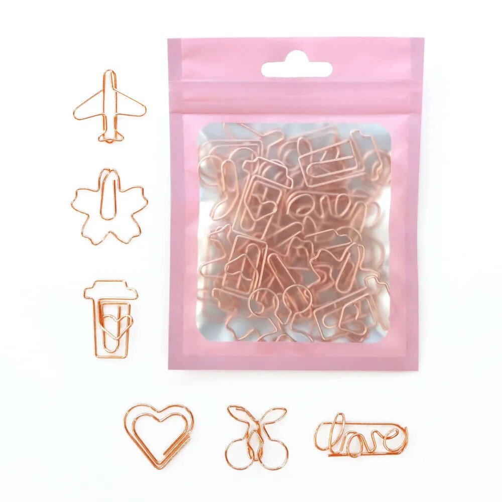 Серебряная скрепка для бумаги "любовь"