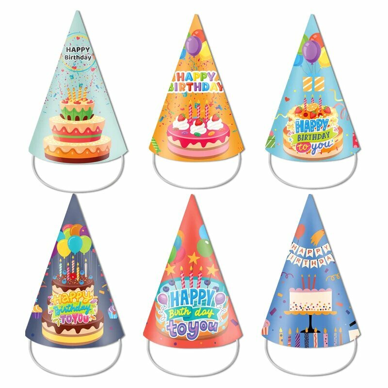 Детские картонные шляпы Meidding 12pcs, Style A