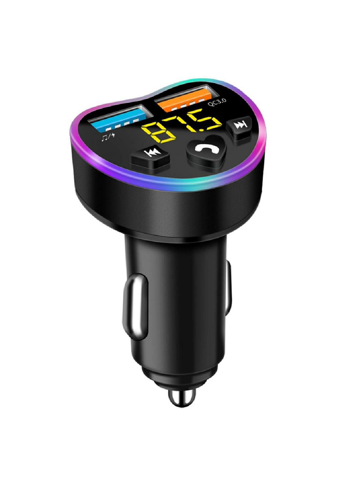 Автомобильный MP3-плеер, беспроводной Bluetooth-совместимый передатчик FM, с двумя USB-громкой связью