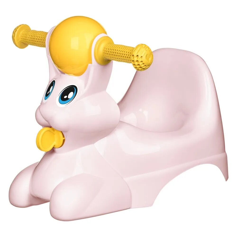 Горшок детский в форме игрушки "Зайчик", светло-розовый, 42х31 см, пластик, удобный для малышей