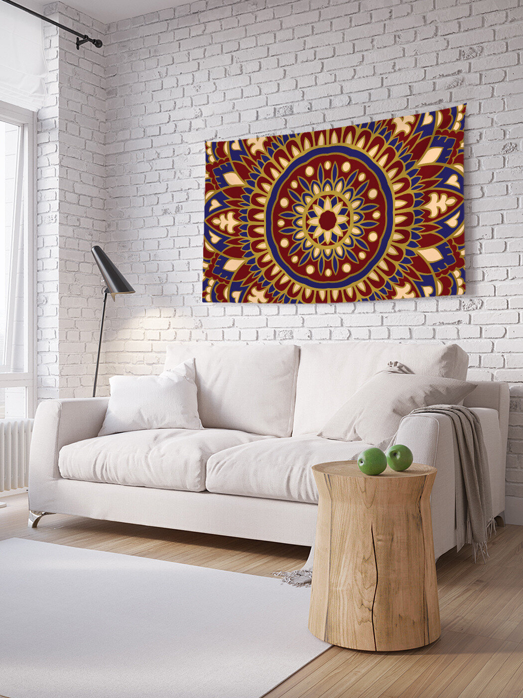 Фотопанно на стену горизонтальный постер 100х150 "Народная мандала", JoyArty