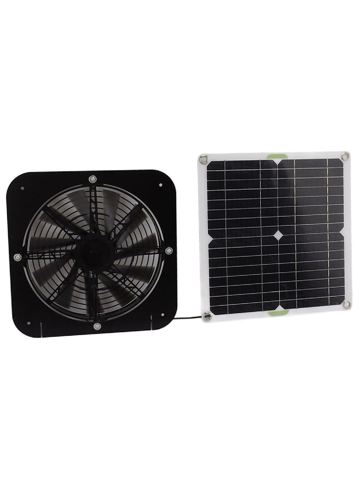 Монокристаллическая кремниевая солнечная панель 13,5-дюймовый вытяжной вентилятор, солнечный вентиляционный вентилятор, солнечный вентилятор, подходит для дома для домашних животных, теплицы, сарая
