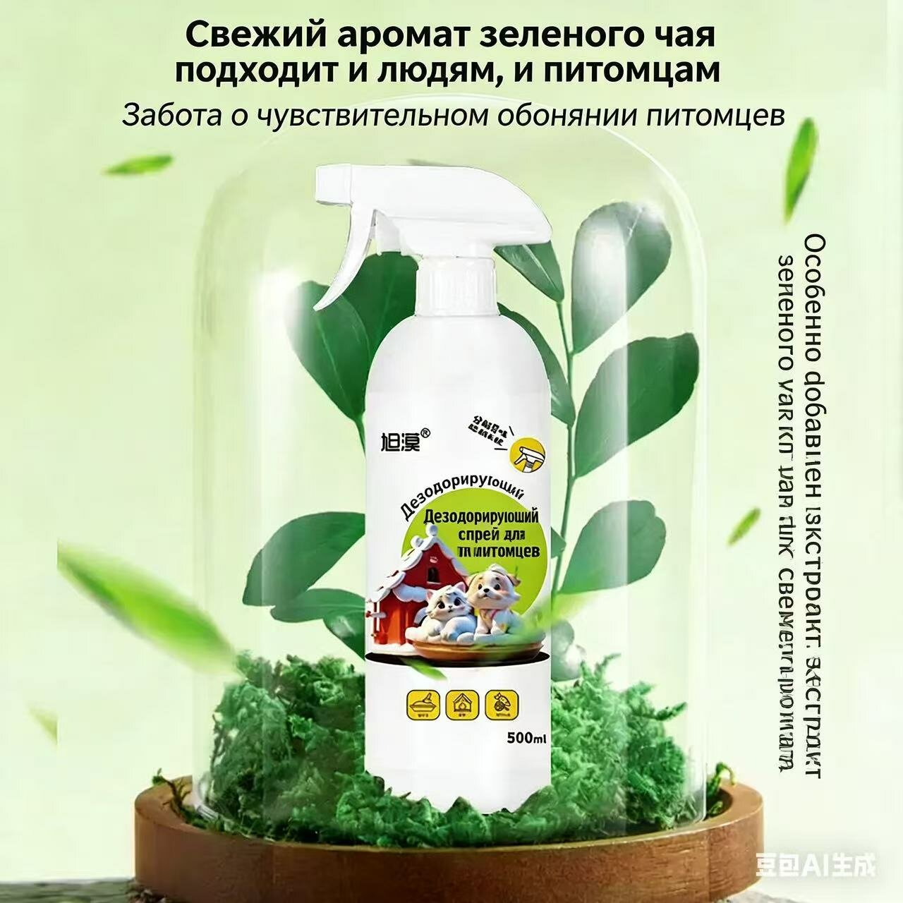 Дезодорант для собак, кошек и домашних любимцев, для устранения неприятного запаха, 500 мл