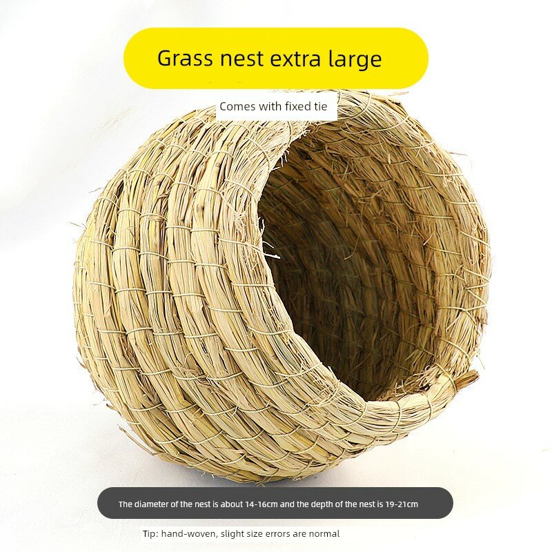 Плетеное гнездо для попугаев, неразлучников, макаков и мелких попугайчиков, жемчужное гнездо, гнездо для разведения,