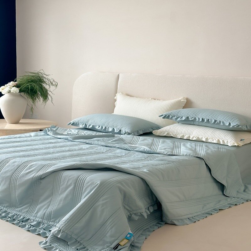Корейский стиль, красочный стеганый комплект постельного белья из трех предметов, тенсел, нейлон, прохладный татами,