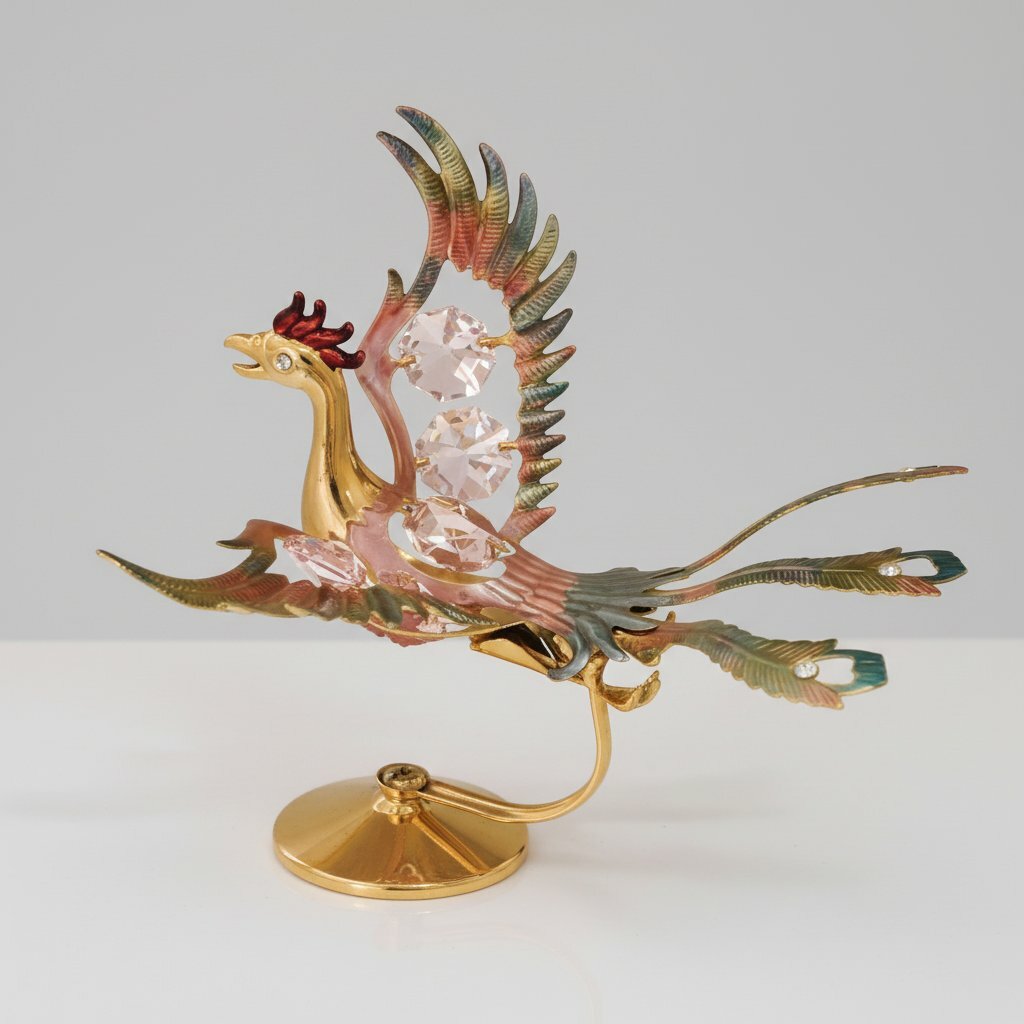 Фигурка Птица дивная с цв. кр. A12258 Crystal Temptations, Металл, кристалл