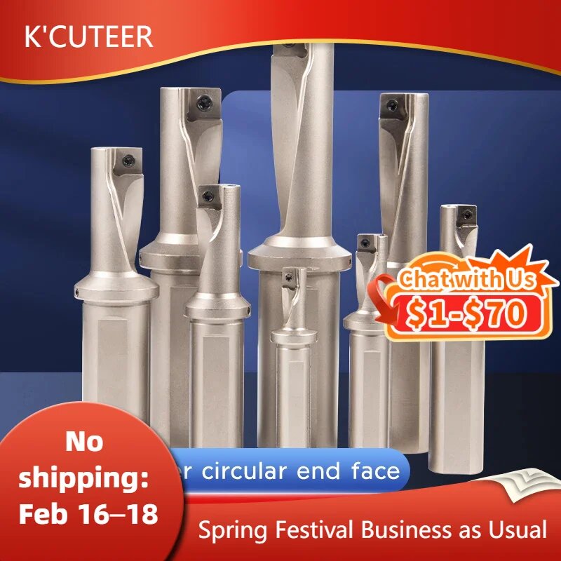 Сверло TCAP серии U-drill 2.25D/3.25D с вставкой XCMT K'CUTEER TCAP-20R-2.25D