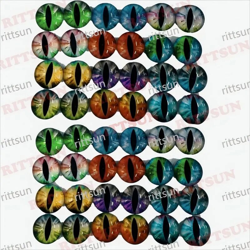 100 шт. 6 мм круглые стеклянные бусины-кабошоны в виде драконьих глаз с плоским дном и узором в виде лошадиных глаз, аксессуары для рукоделия