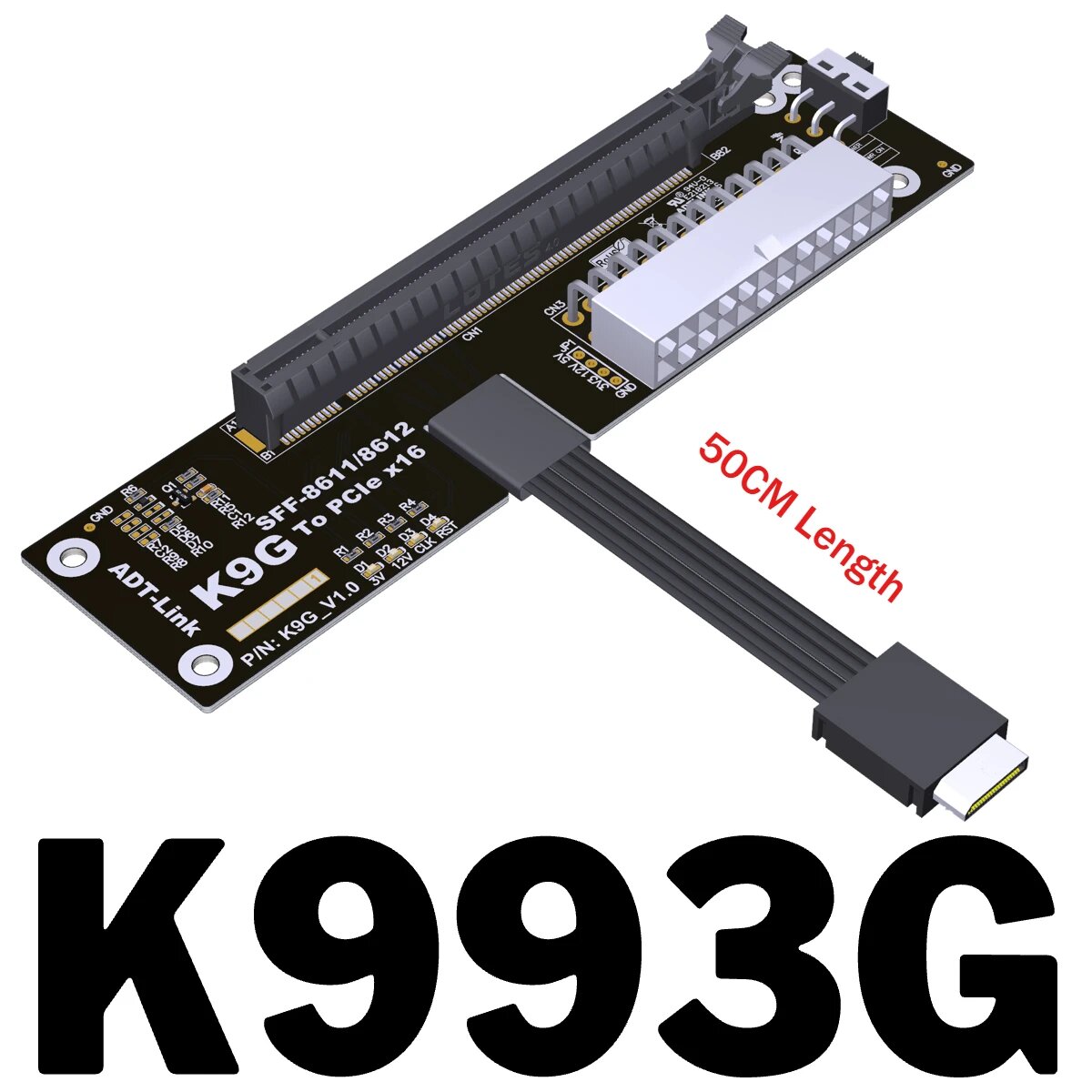 SPEEDIER ADT eGPU OCuLink GPU Dock PCIe 5.0 x4 128G K993G-50cm