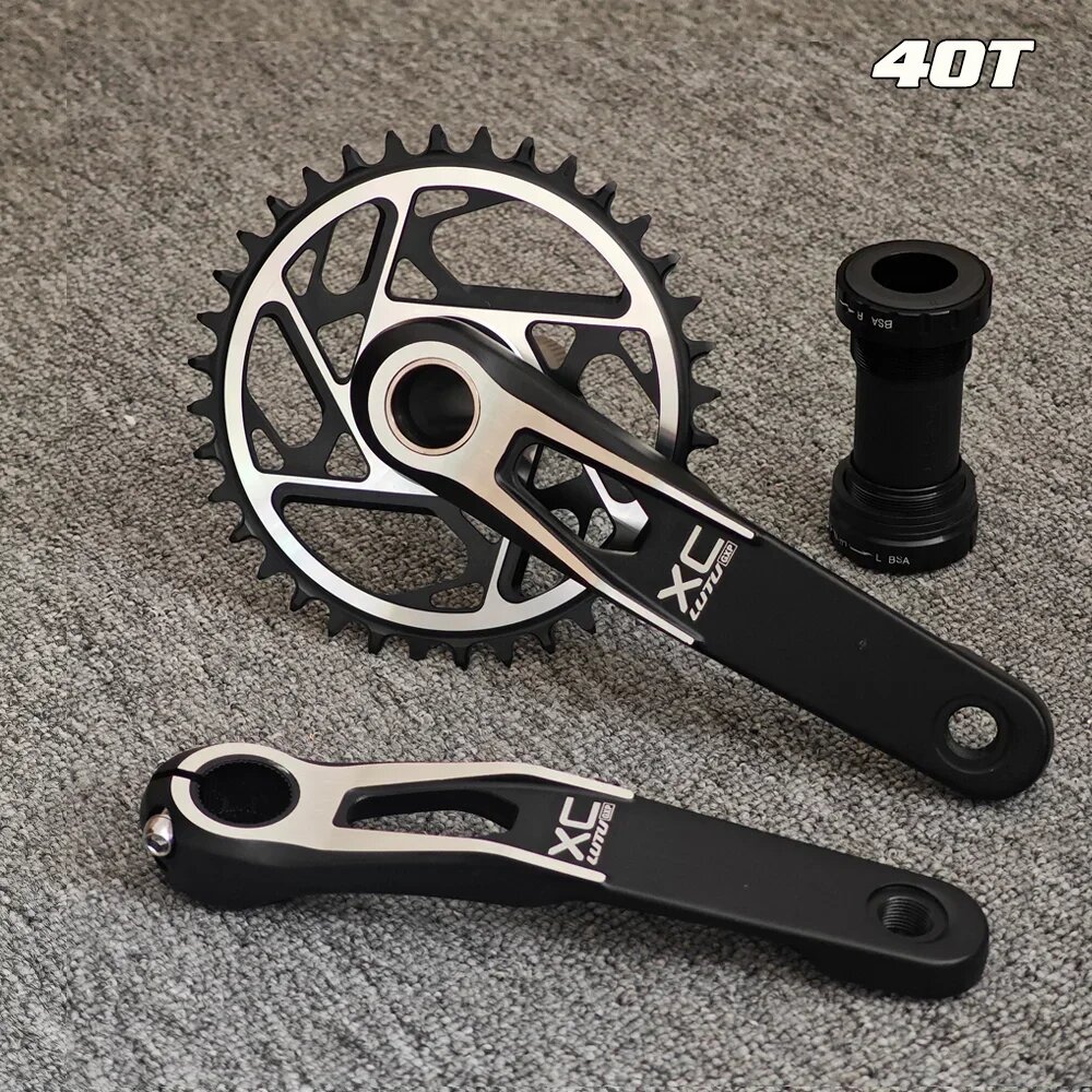 GOLDIX Шатуны для горного велосипеда, матовый черный, алюминиевый сплав, 175mm, Crank BB 40T