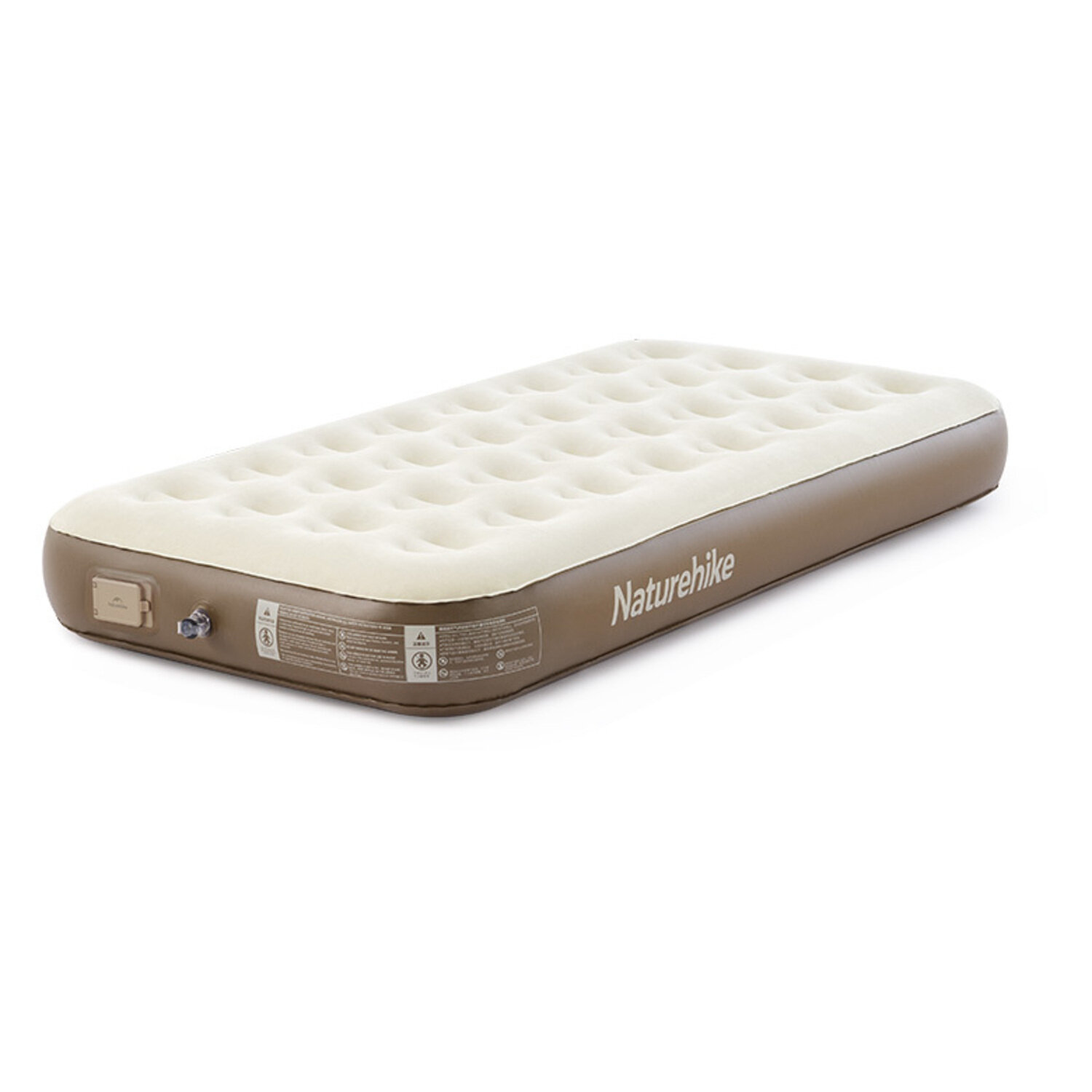 Матрац надувной Naturehike Chenjing Built-in Pump Inflatable Bed Single 25cm Brown