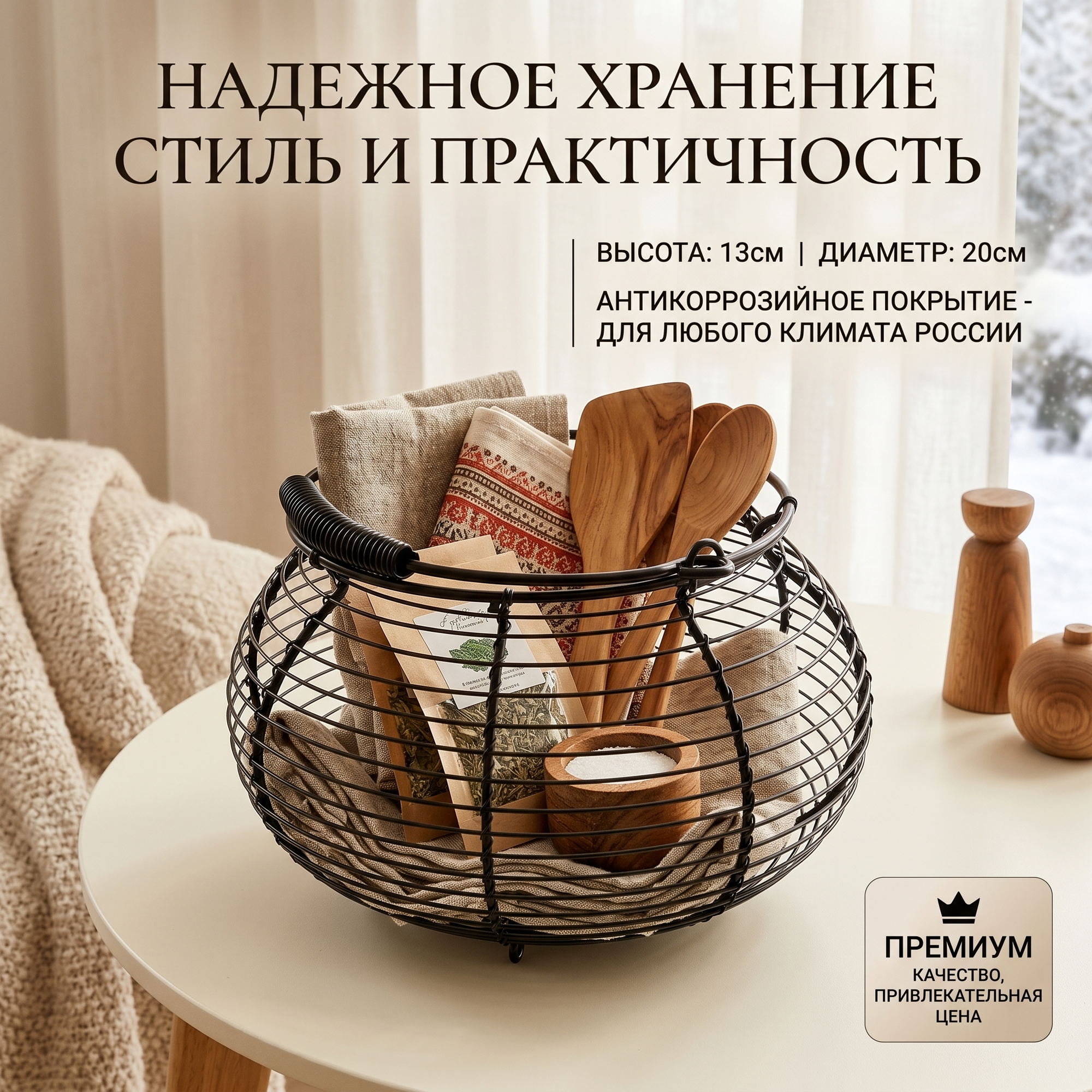 Практичная корзина, сплетенная из железной проволоки, корзина для хранения,20*15*13 см, черная