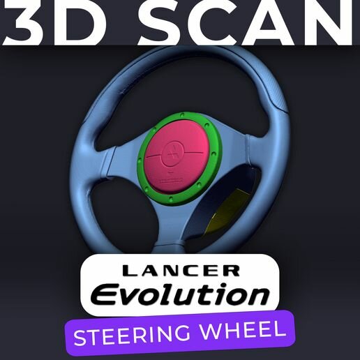 Mitsubishi Lancer Evolution VII/VIII/IX Рулевое колесо 3D-скан MR475437 / MR589821 / MR493760 / MR569203