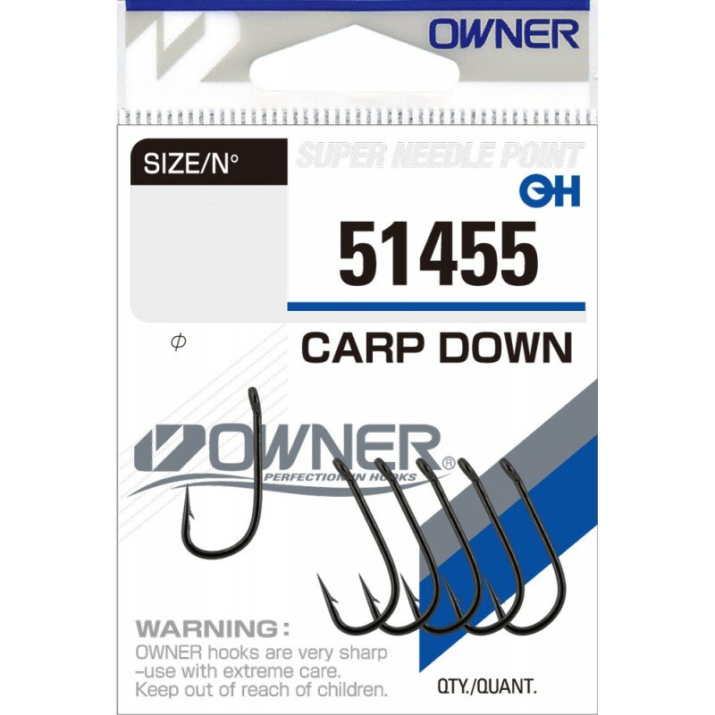 Крючки Owner 51455 №2 Carp Down BC — фото 1