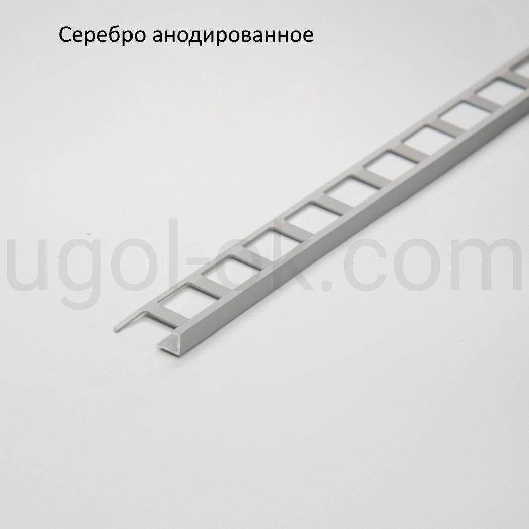 Профиль окантовочный для плитки ПК 01-6 2700 01л Серебро люкс бренд Лука