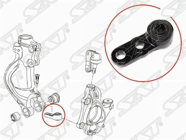 Сайлентблок цапфы SAT ST-13230777 Chevrolet Cruze 09-15 / Opel Astra 09-15