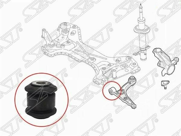 Сайлентблок SAT ST-1352227080-BU1 рычага Peugeot Boxer 06-, Citroen Jumper 06-