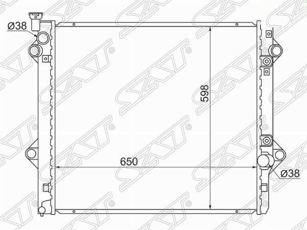 Радиатор SAT TY0009-120-4.7-3R Toyota Land Cruiser Prado J120 02-09 / Lexus GX 02-09