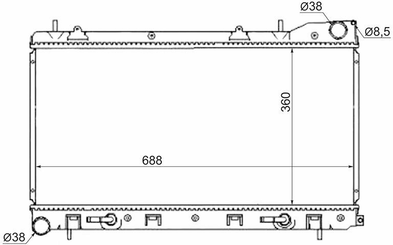 Радиатор SAT SB0004-SG5-2R Subaru Forester 02-08 / Impreza 00-07