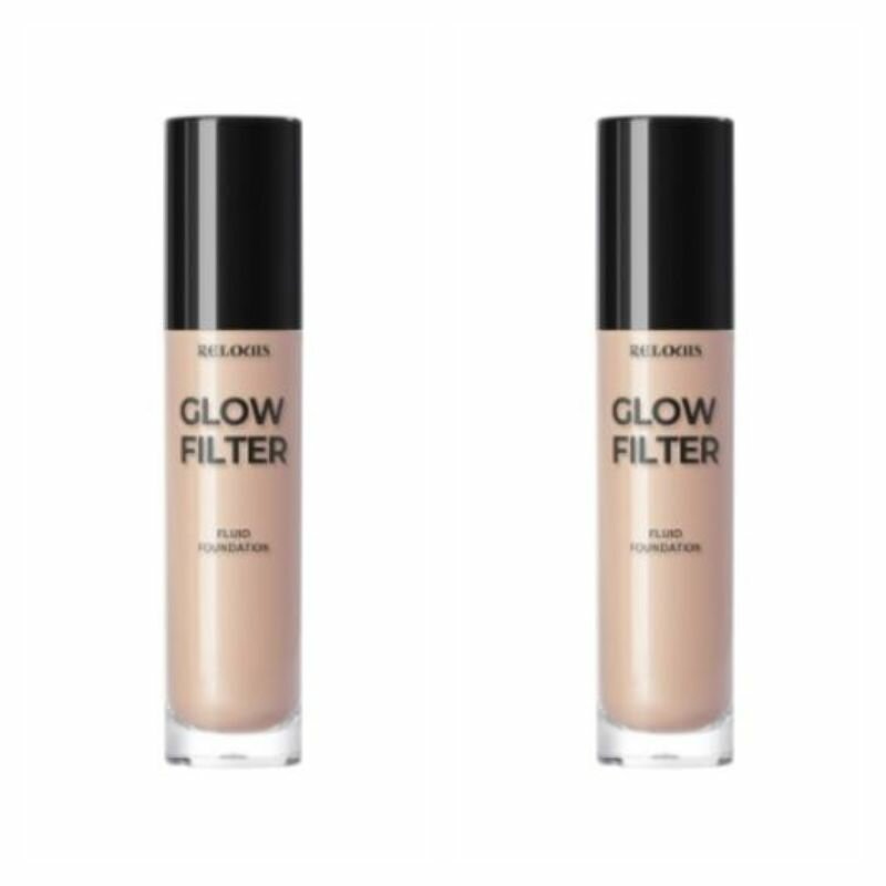 Relouis Тональный флюид Glow Filter Fluide Foundation Сияющий, с эффектом фильтра, тон 02 Natural Beige, 20 гр, 2 уп
