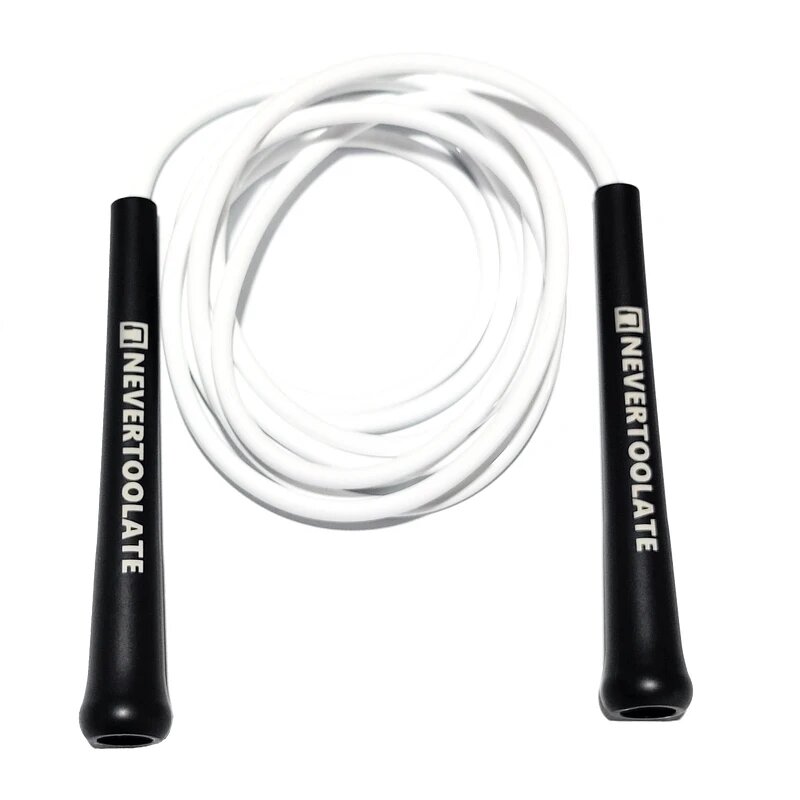 Скакалка виниловая NEVERTOOLATE 6 мм Черный, PVC ABOVE 15DC USE