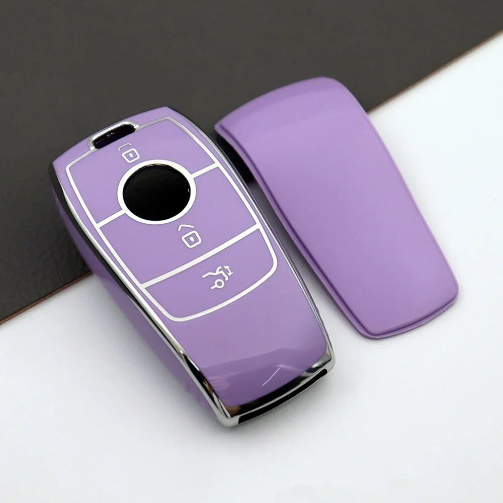 Чехол для ключа Mercedes Benz Silver Line Purple