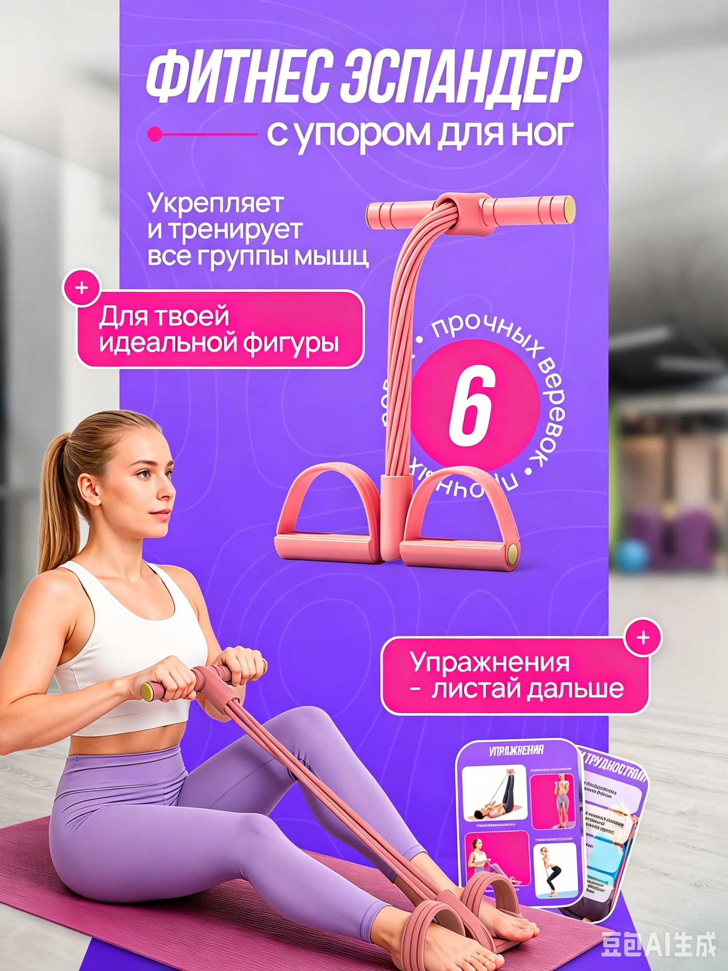 Тренажер для похудения, мини тренажер для пресса, рук и ног, Liankoli