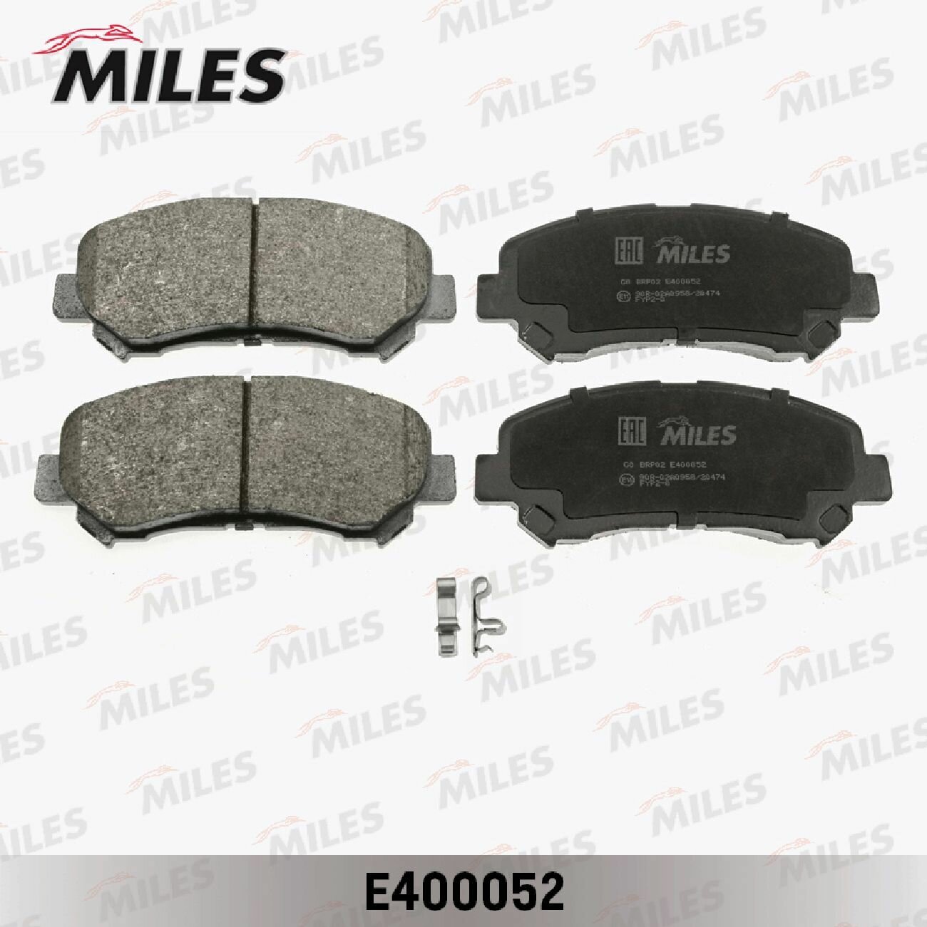Тормозные колодки передние MILES E400052 для а/м Nissan X-Trail T31, Qashqai J10