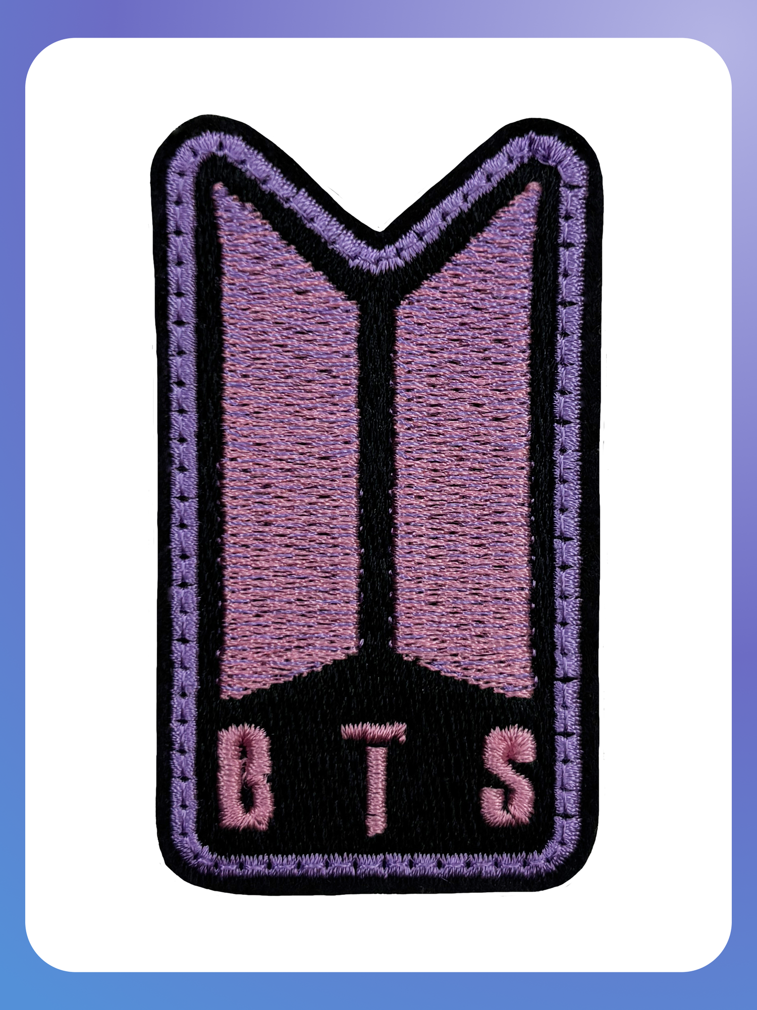 Нашивка кей-поп БТС логотип (k-pop BTS Logo) на клеевой основе