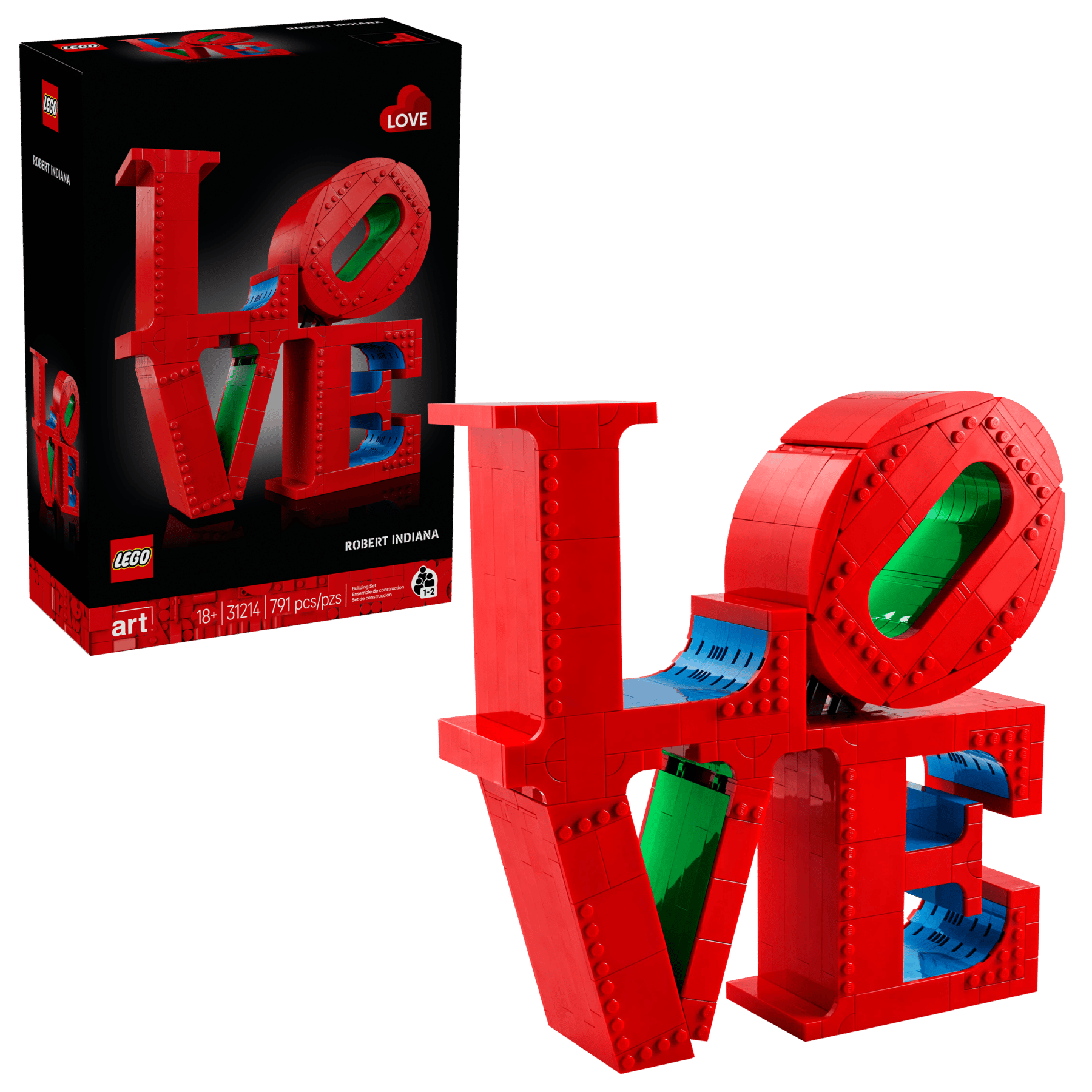 Конструктор LEGO ART 31214 Скульптура из букв LOVE, красный, 791 дет.