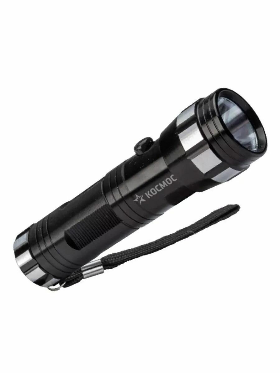 Фонарь ручной KOS108B 1Вт LED/3xAAА/корпус алюминий/ремешок ручной, Космос