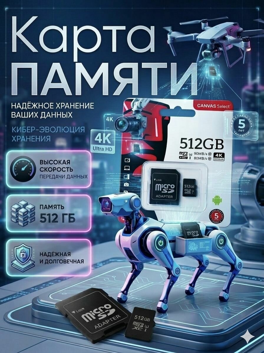 Карта памяти Canvas Select 512 ГБ (-)