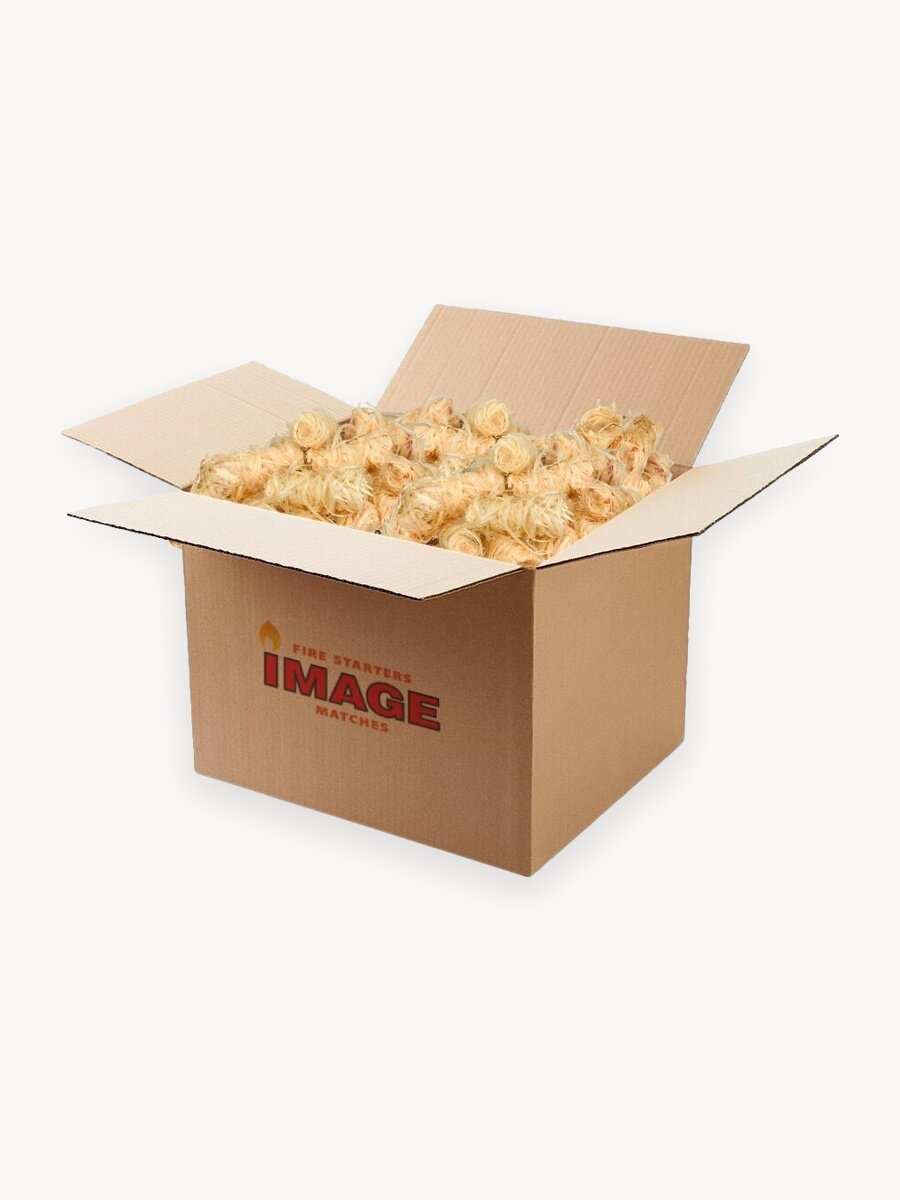 IMAGE / Древесные роллы для розжига костров и каминов, коробка - 12 кг.