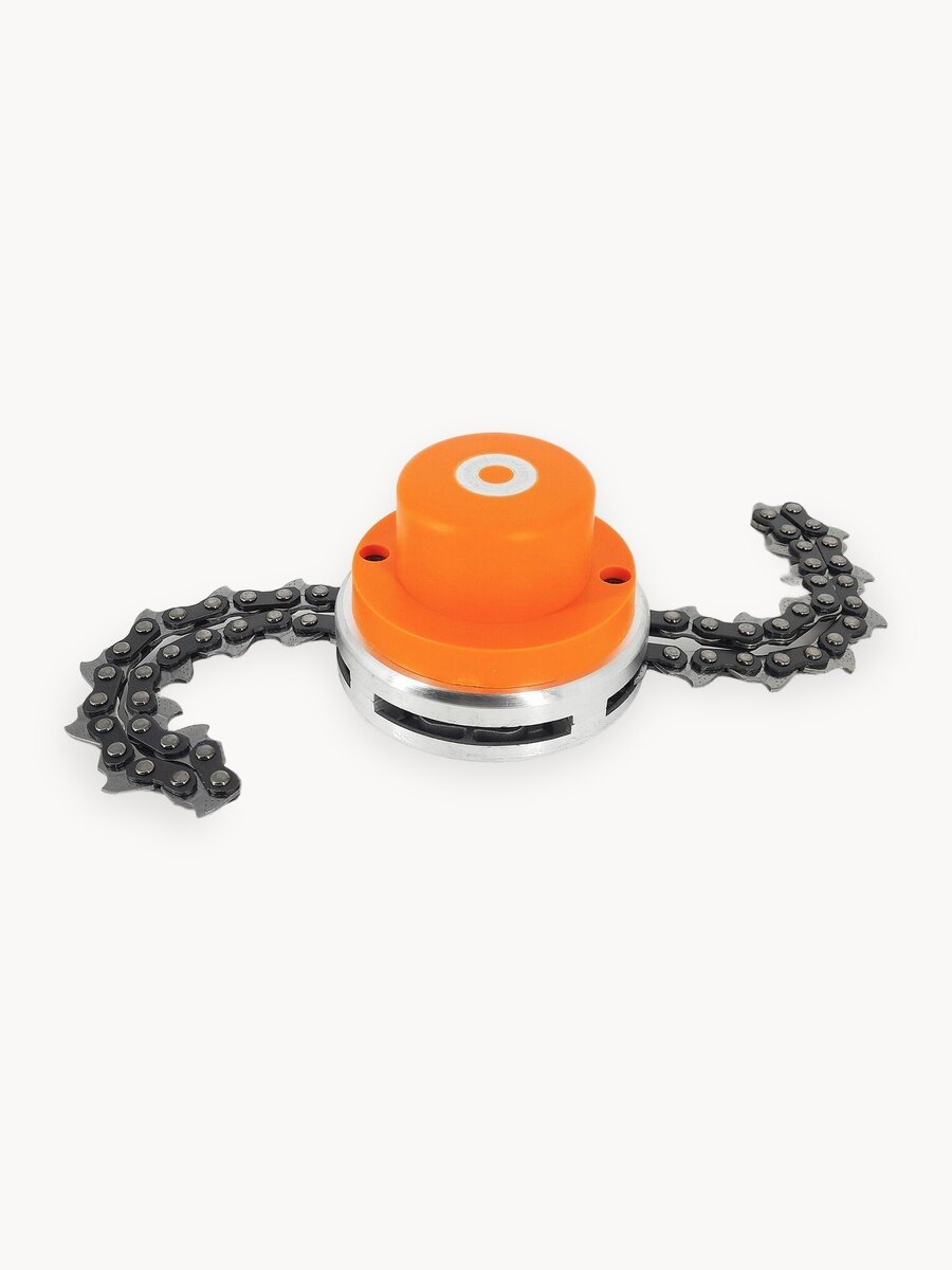 Катушка с цепью, для триммера/бензокосы универсальная, алюминиевый высокопрочный корпус М10 х 1.25 левая