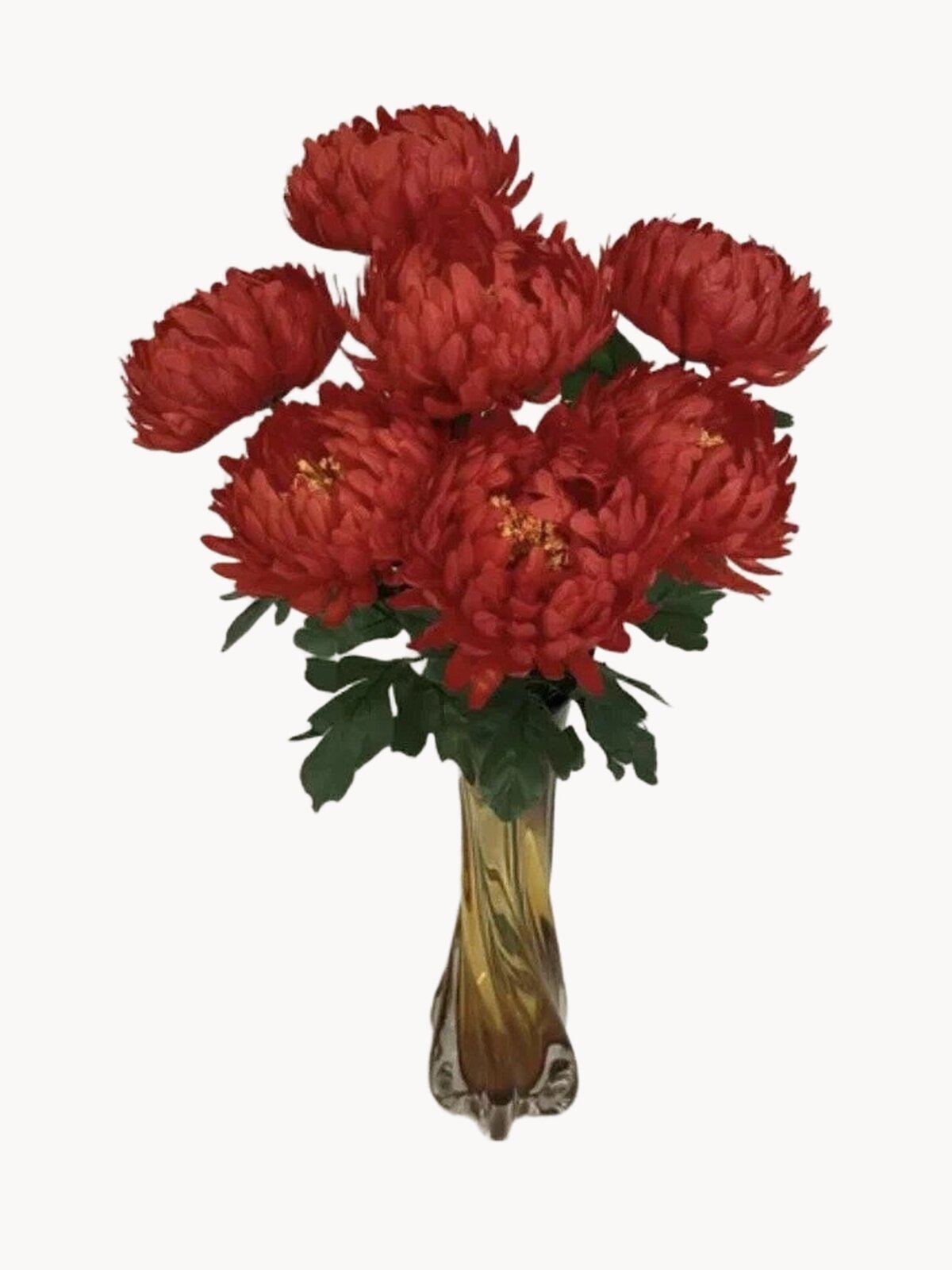 "Хризантемы красные" букет, 60 см/ Декоративные цветы для дома