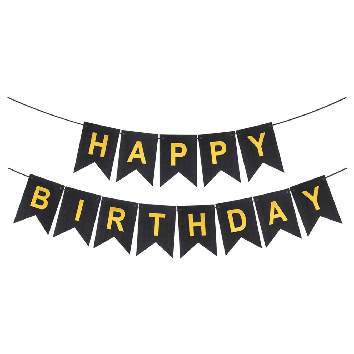 Гирлянда Флажки, Happy Birthday 500 см, 16*12 см