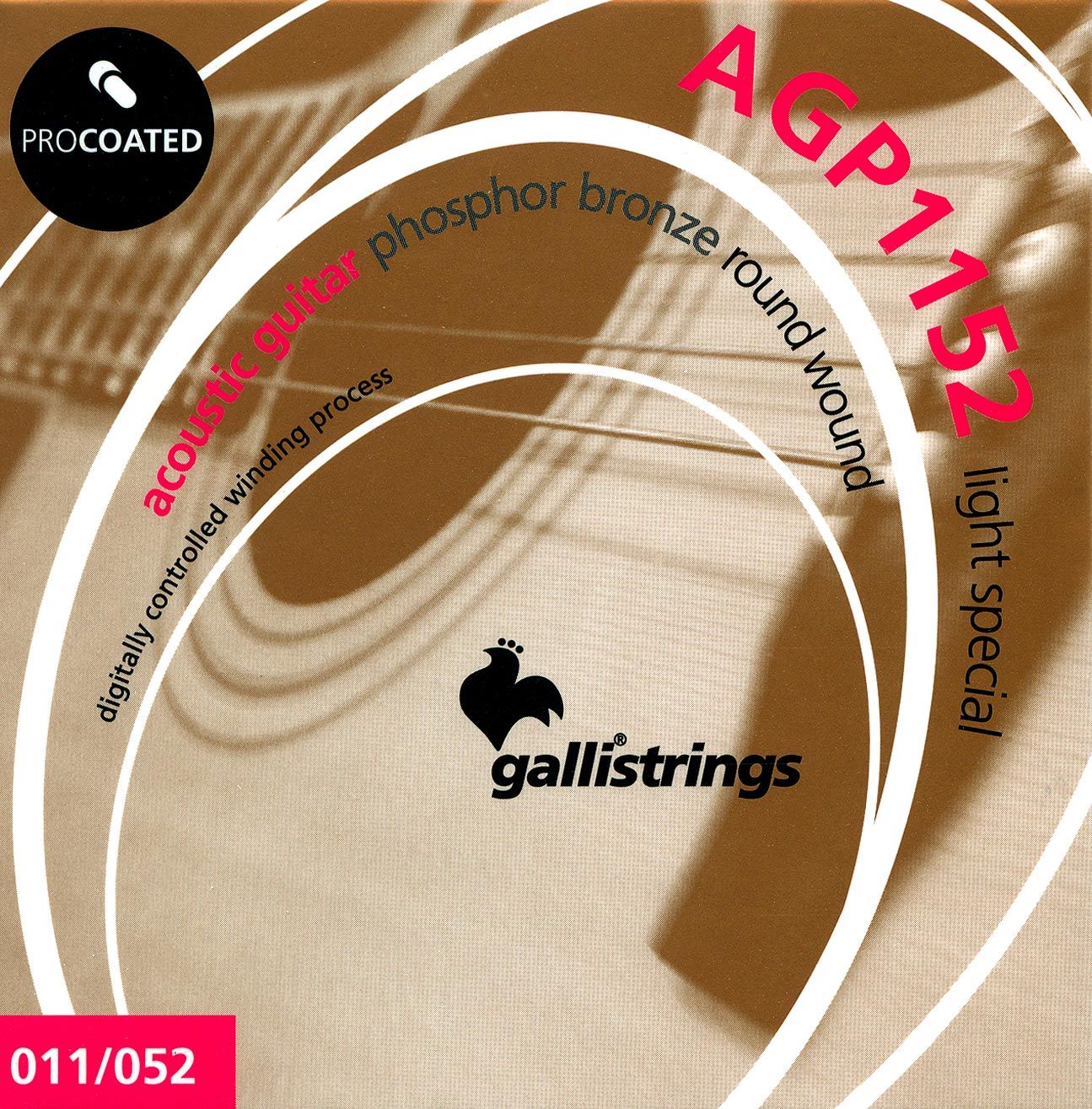 Комплект струн GALLI STRINGS AGP 11-52 натяжение LIGHT SPECIAL для 6-струнной акустической гитары
