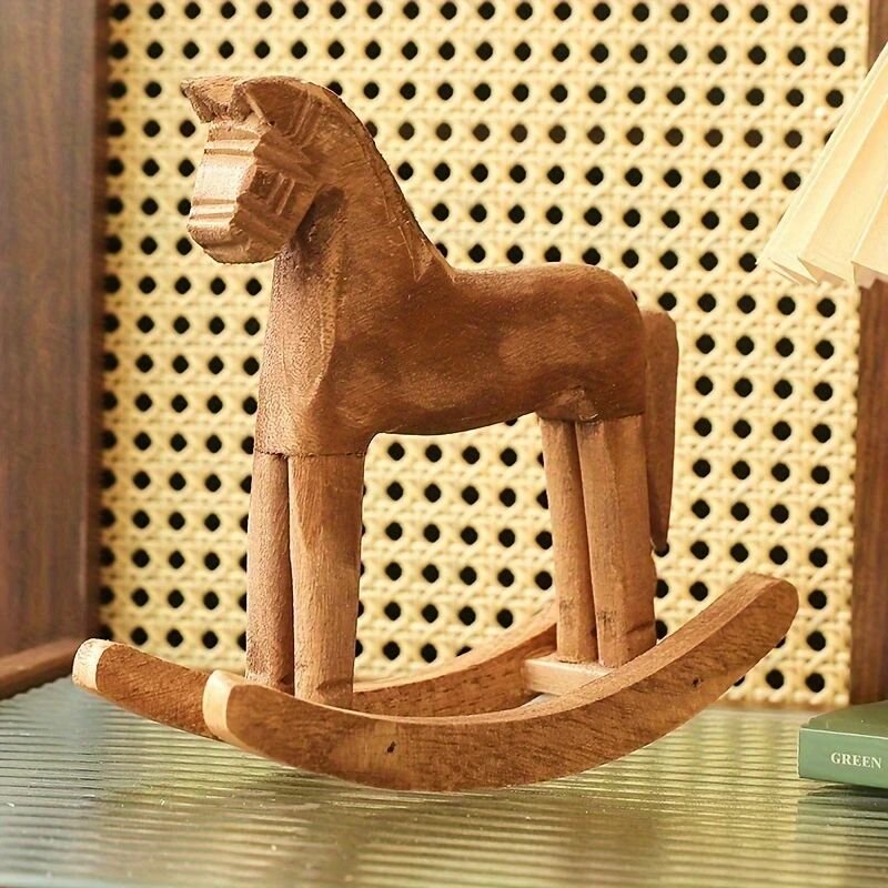 Лошадка-качалка "Ручной работы", из натурального дерева, 16 × 19 × 6 см