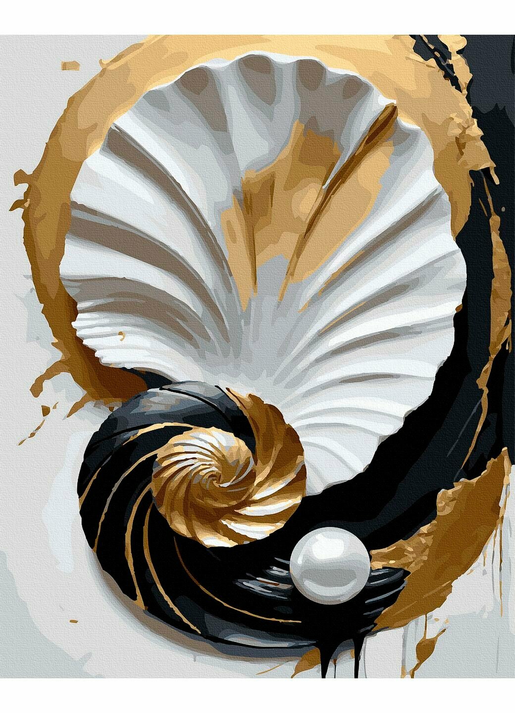 Картина по номерам 40x50 см поталь Жемчужина 1