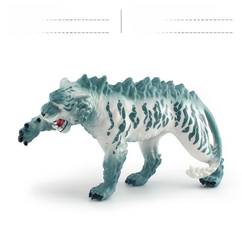 Mythological creature pvc sculpture ice monster and lava tiger for fantasy figurine collectors ice crystal tiger