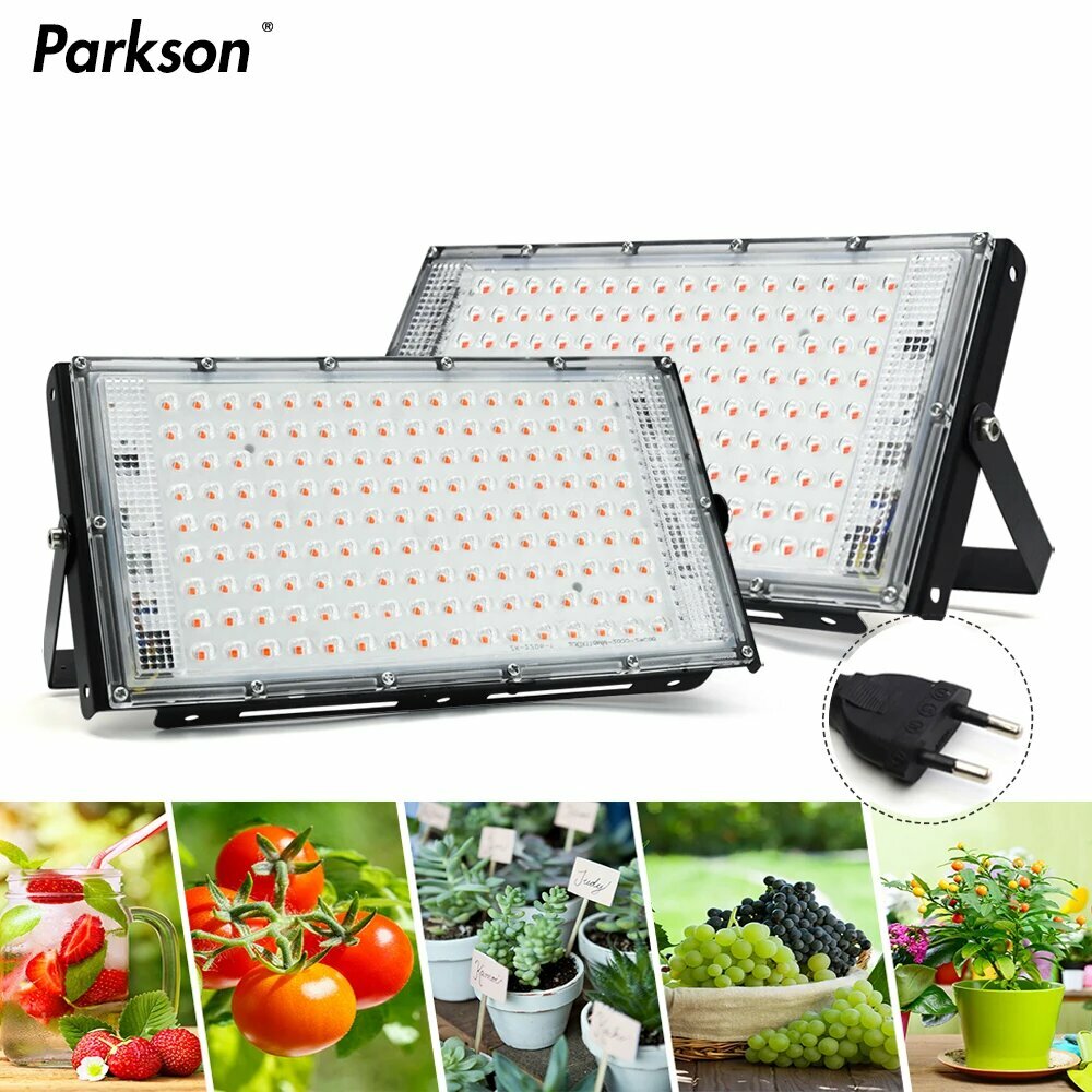 PARkson LED Grow Light Full Spectrum 50W/100W/150W AC 220V 100W, EU