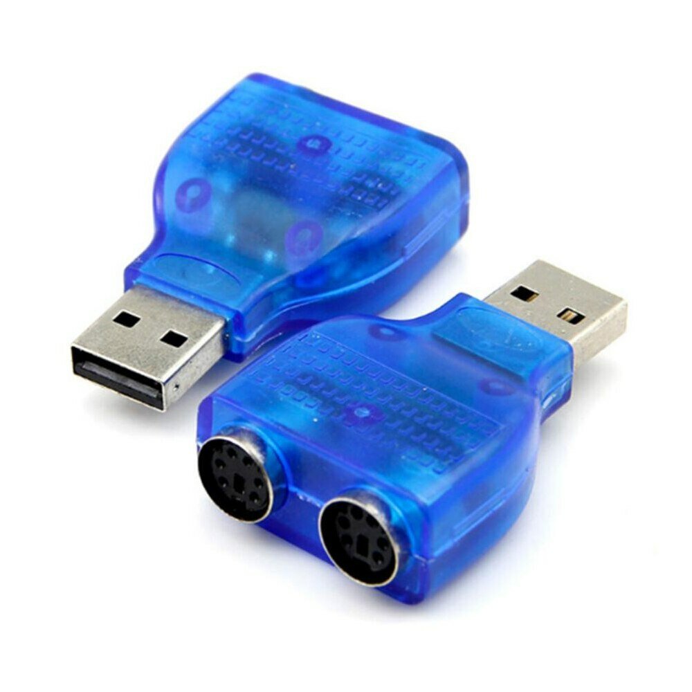 Адаптер-конвертер USB в PS2 Адаптер USB в Dual PS2 для мыши и клавиатуры