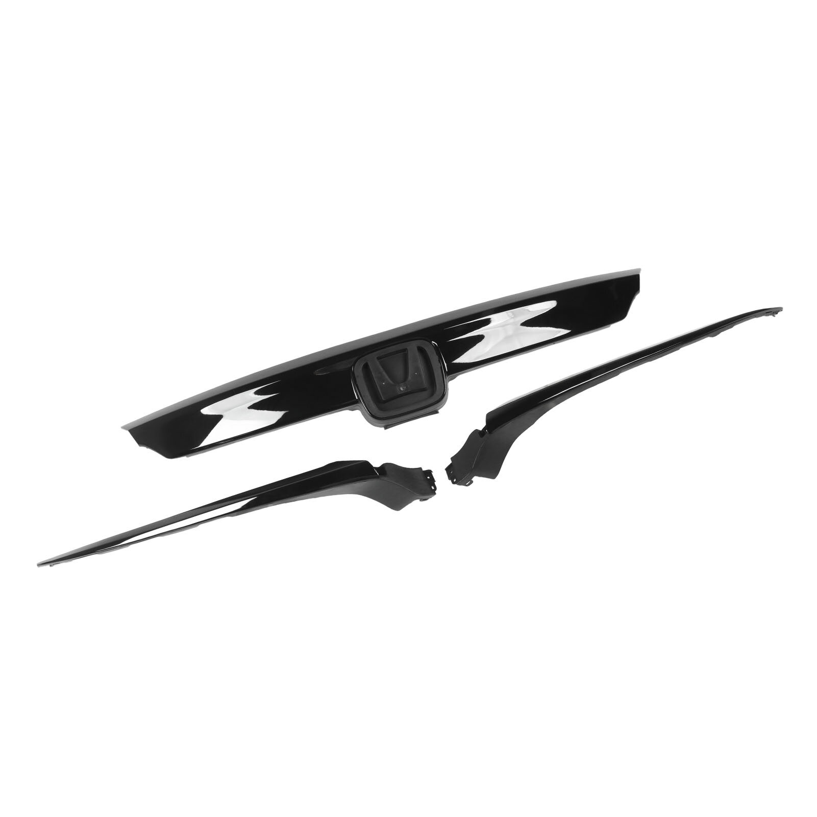 Передняя верхняя решетка с хромированными элементами и глянцевой черной отделкой для Honda Accord 2018-2020, спортивный стиль