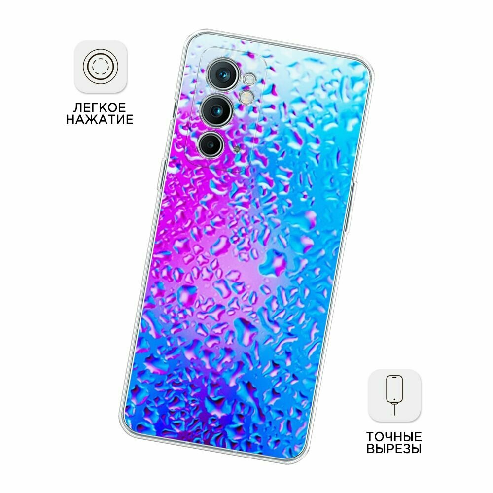 Чехол на OnePlus 9RT / ВанПлас 9RT с принтом "Капли на стекле" — фото 1