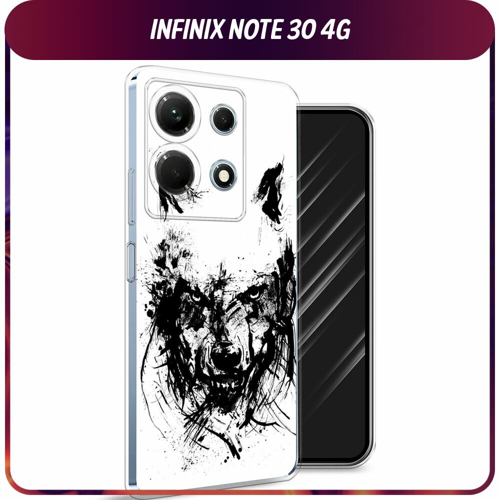 Чехол на Infinix Note 30 4G / Инфиникс Нот 30 4G с принтом Волк тушь