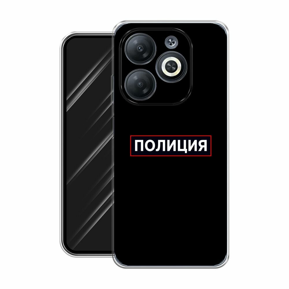 Чехол на Infinix Smart 8/8 HD/HOT 40i / Инфиникс Смарт 8/8 HD/HOT 40i с принтом "Police logo" — фото 1