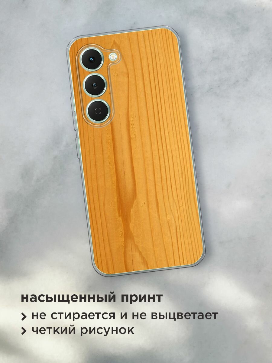 Чехол на Tecno Spark 40 Pro / Текно Спарк 40 Про с принтом "Текстура дерево" — фото 1