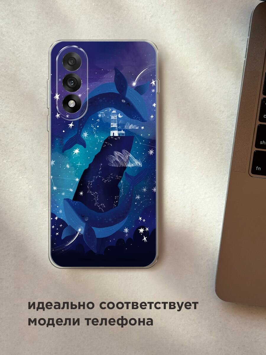 Чехол на OnePlus Nord 5 / Ван Плас Норд 5 с принтом "Ночные киты" — фото 1