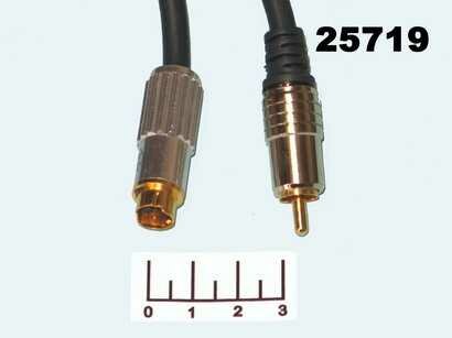 Шнур 1RCA-mini DIN 4pin 3м gold комбинированный Premier