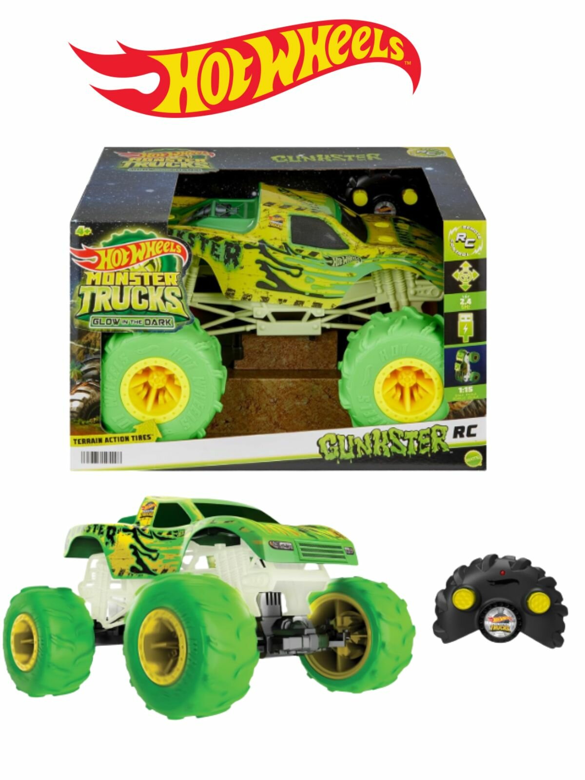 Машина Hot Wheels Monster Truck Rc Mega Wrex Alive JBD90